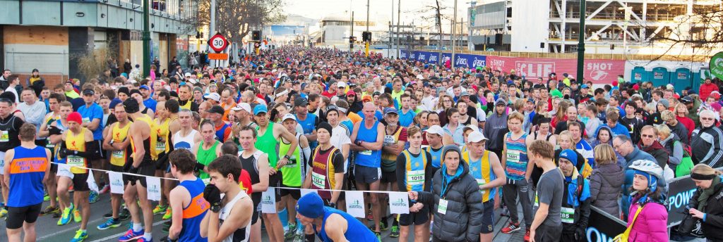 Christchurch marathon Start | Walking New Zealand Magazine & Shop
